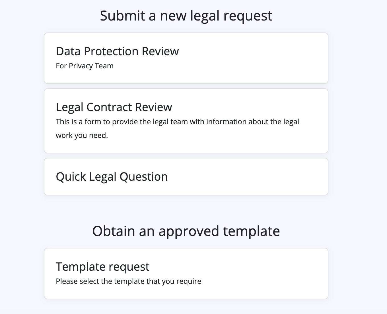 The Legal Front Door – Tabled – Legal Matter Management