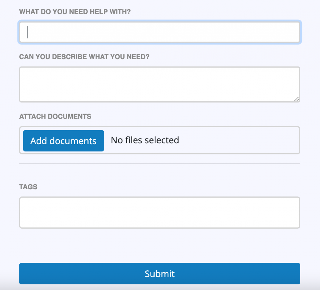 Creating Legal Intake Forms – Tabled – Legal Matter Management